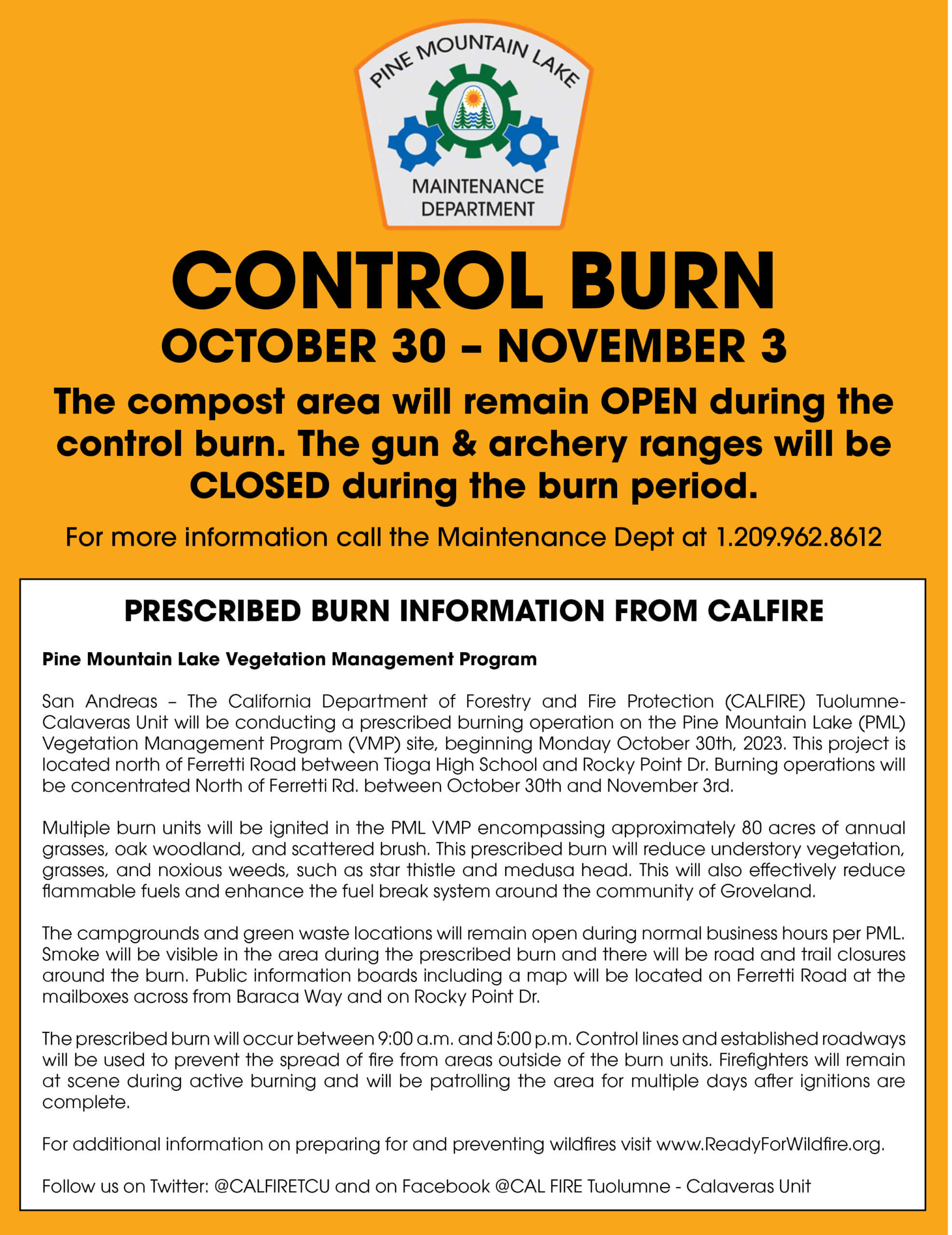 Control Burn – Pine Mountain Lake